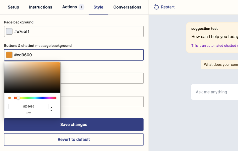 Style your chatbot – Zapier